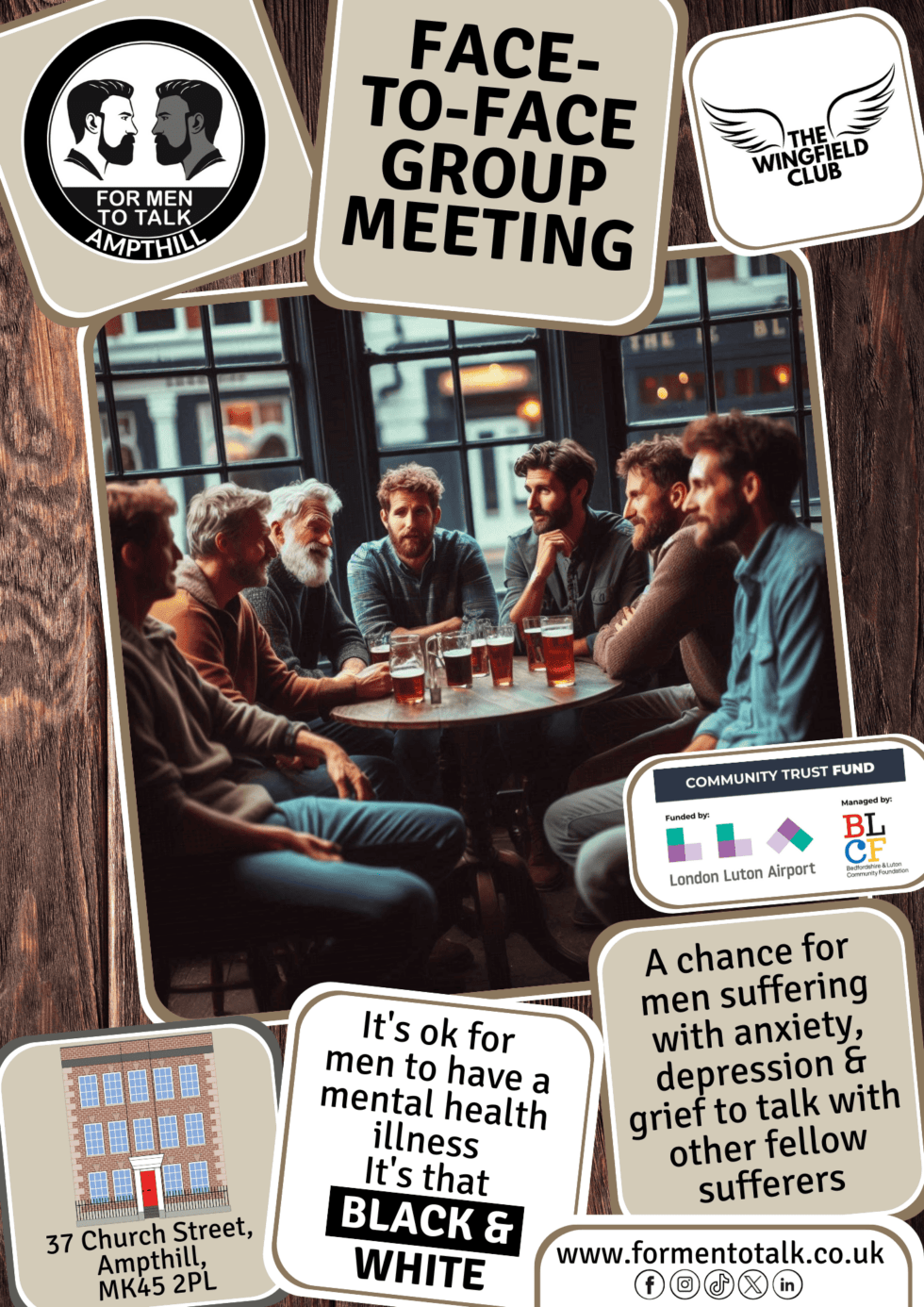 Physical Meetings in Ampthill, Bedfordshire | For Men To Talk
